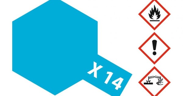 X-14 Hemelsblauw glanzend 23 ml Glas