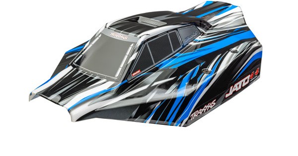 Body voor Jato 4X4 Brushless, blauw (gespoten, decals aangebracht).
